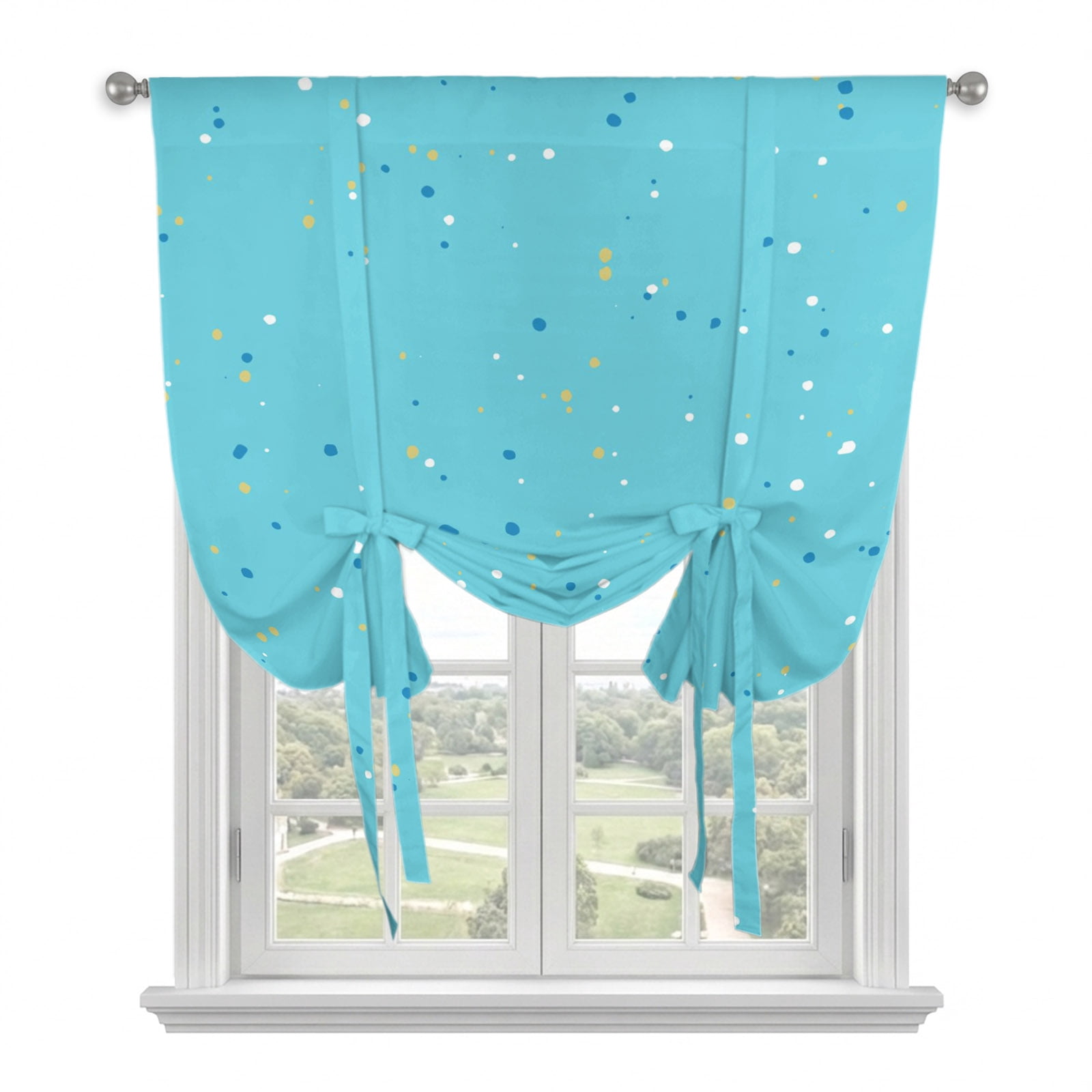 Abstract Starry Sky Tie Up Curtains for Window, Thermal Insulated ...