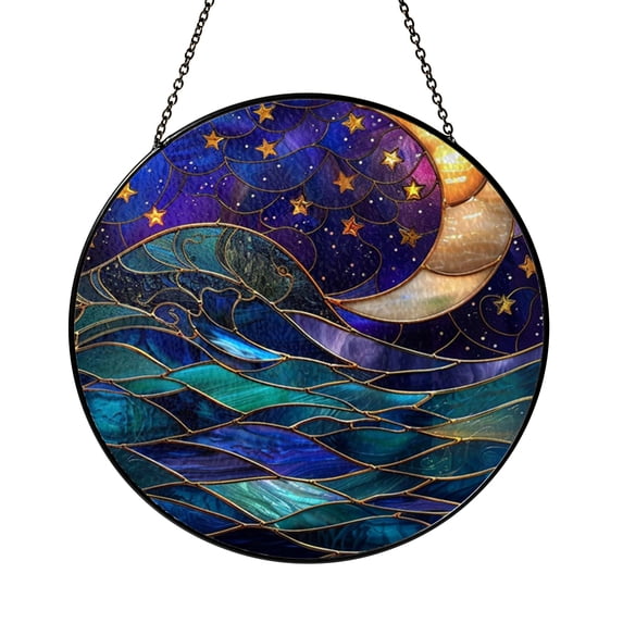 Abstract Starry Sky Window Art – Glass Hanging Design - Walmart.com