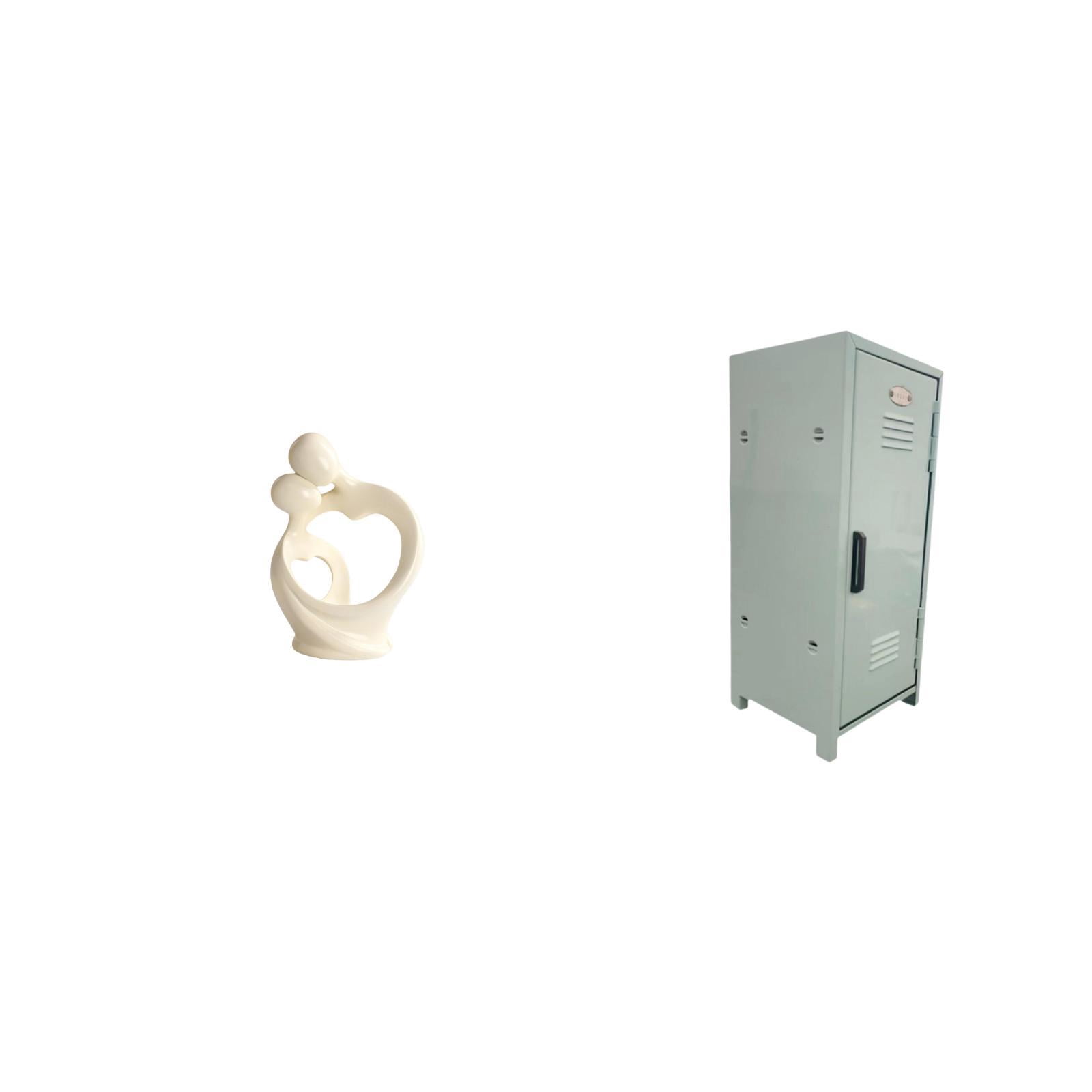 Abstract Statue Couple Sculpture Storage Bin Organizer with Sleek Resin ...