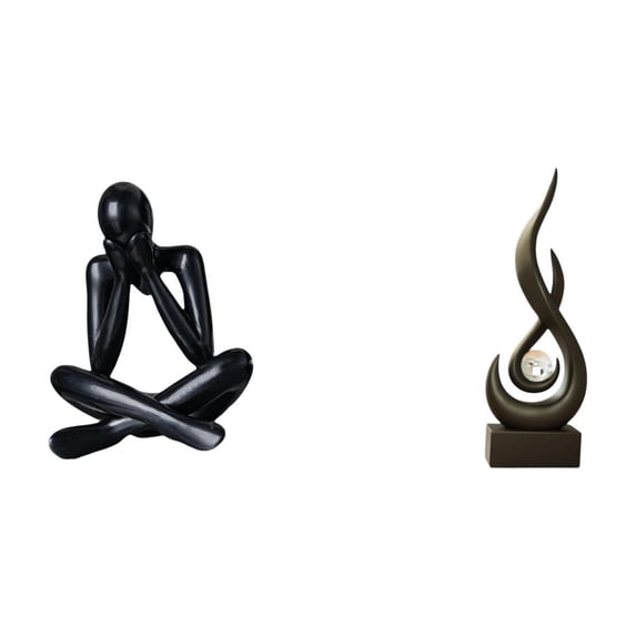 Abstract Statue Desktop Figurine Fire Sculpture Smooth PP Material for ...