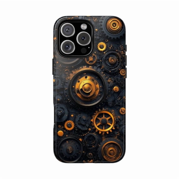Abstract Steampunk Gear Machine Industrial Pop iPhone 11 12 13 14 15 16 ...