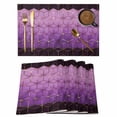Abstract Stereo Cube Cotton Linen Placemats Set of 4, Modern Gradient ...