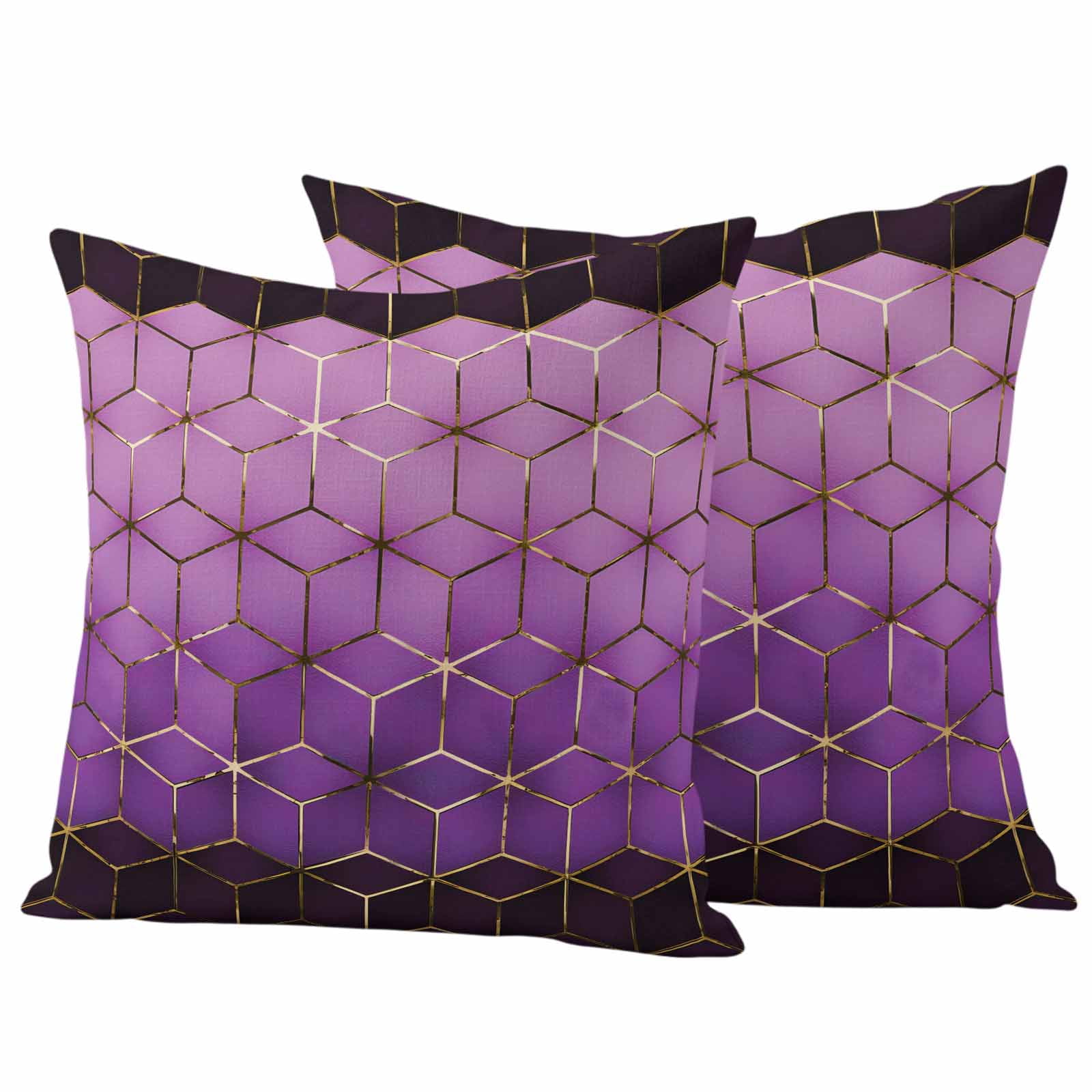 Abstract Stereo Cube Outdoor Pillow Covers Set of 2 Modern Gradient ...