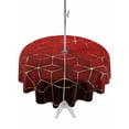 Abstract Stereo Cube Round Outdoor Tablecloth with Umbrella Hole Modern ...