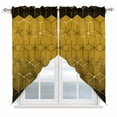Abstract Stereo Cube Swag Curtain Valance for Window 2 Panels Modern ...