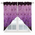 Abstract Stereo Cube Swag Curtain Valance for Window 2 Panels Modern ...