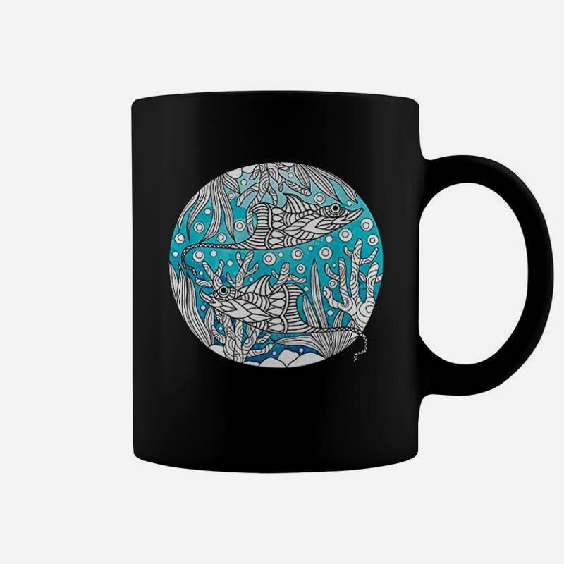 Abstract Stingray Mandala Ocean Art Manta Ray Coffee Mug - Walmart.com