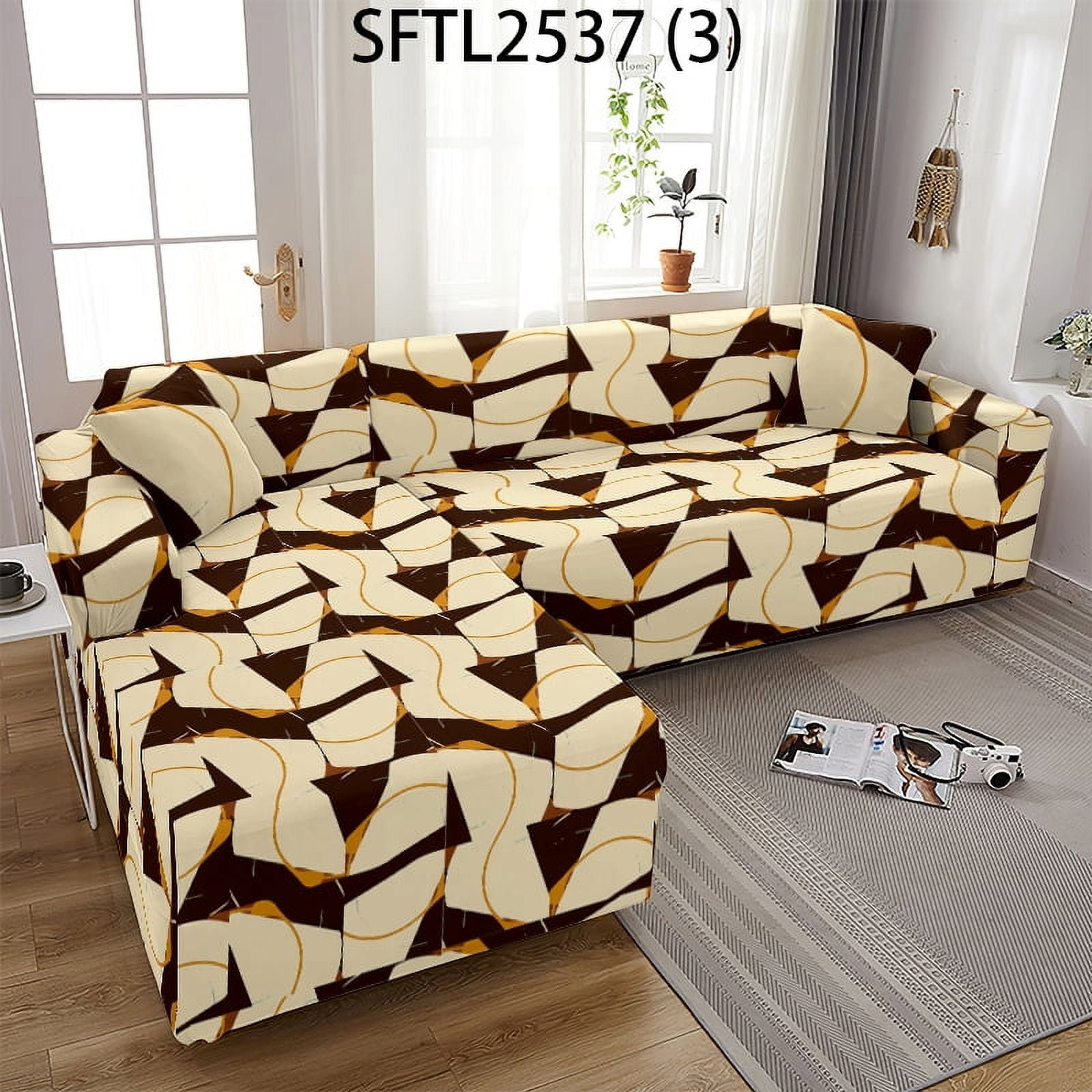 Abstract Stitching Stretch Sofa Slipcover Elastic Sofa Covers for ...