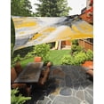 Abstract Stitching Sun Shade Sail 6.5'X10' Gray Yellow Blend Flow UV ...