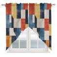 Abstract Stitching Swag Valances for Windows 45 inches Long, White ...
