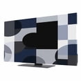 Abstract Stitching TV Dust Cover 40 Inch, Blue Black Square Round ...