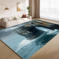 Abstract Stone Rock Area Rugs, Natural Texture Carpet, Washable Non ...
