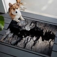 Abstract Stone Small Area Rugs 2x3 Modern Artistic Realistic Black Grey ...