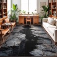 Abstract Stone Washable Area Rug 6 x 9 ft Modern Artistic Realistic ...