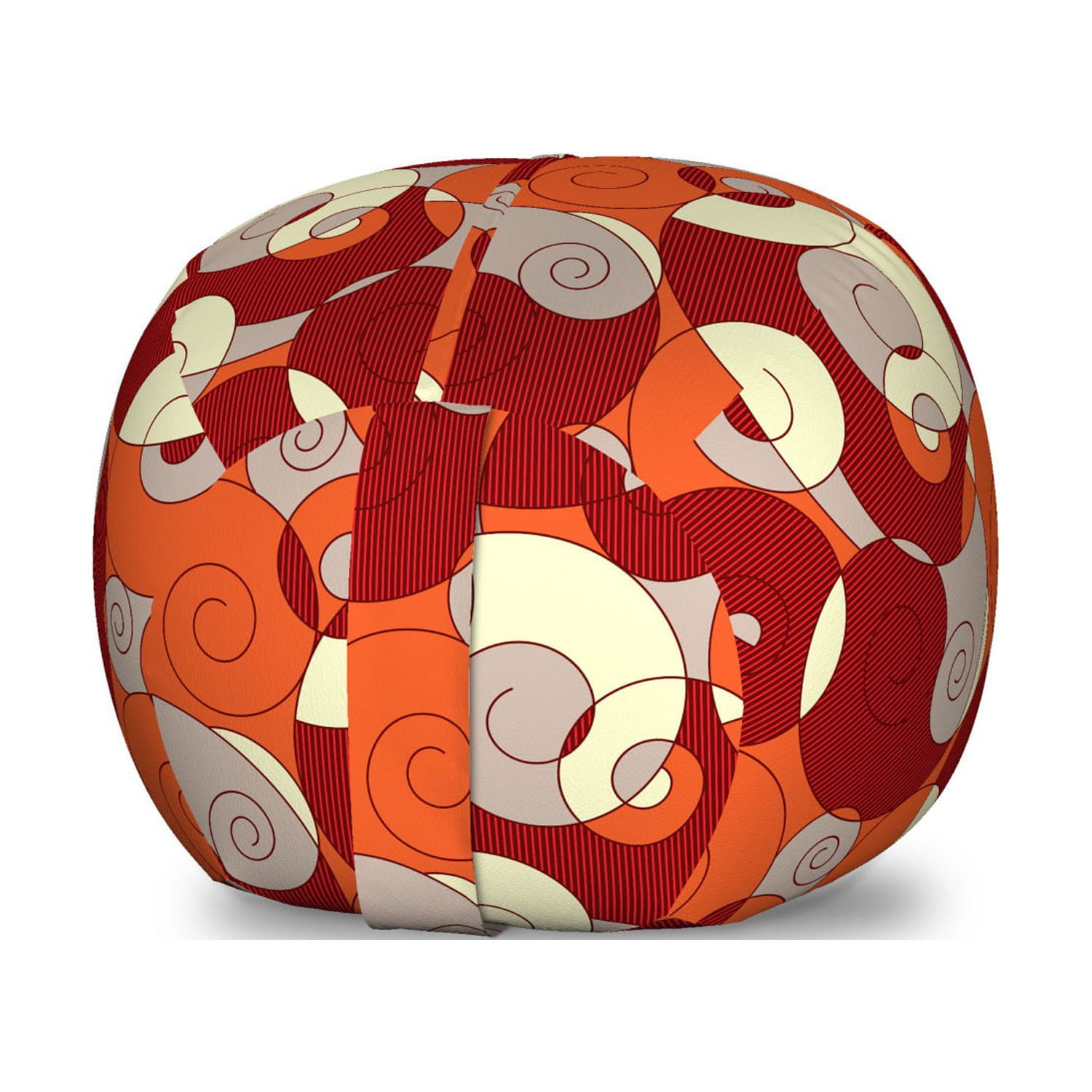 Abstract Storage Toy Bag Chair, Abstract Bold Spiral Motifs Circled ...