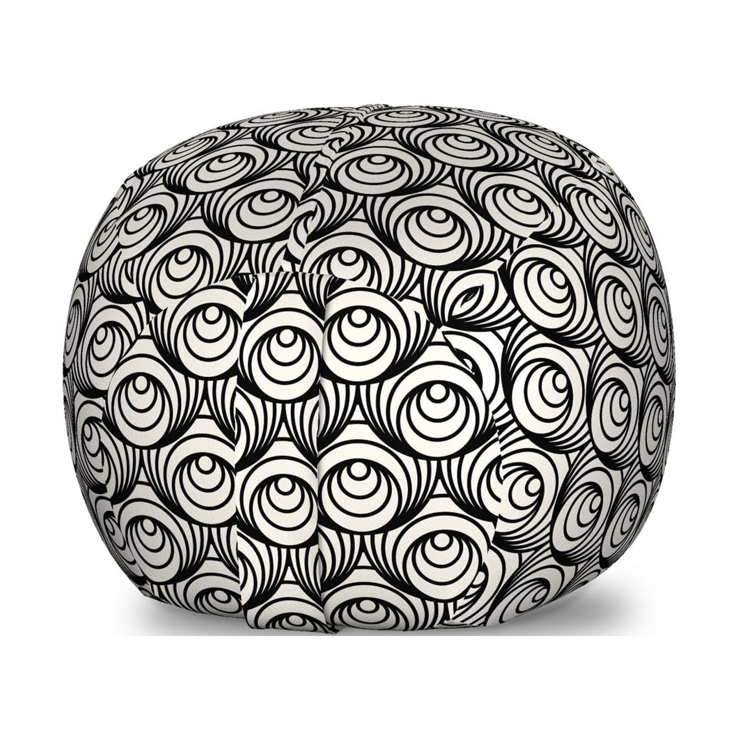 Abstract Storage Toy Bag Chair, Circular Intricate Shapes Abstract ...