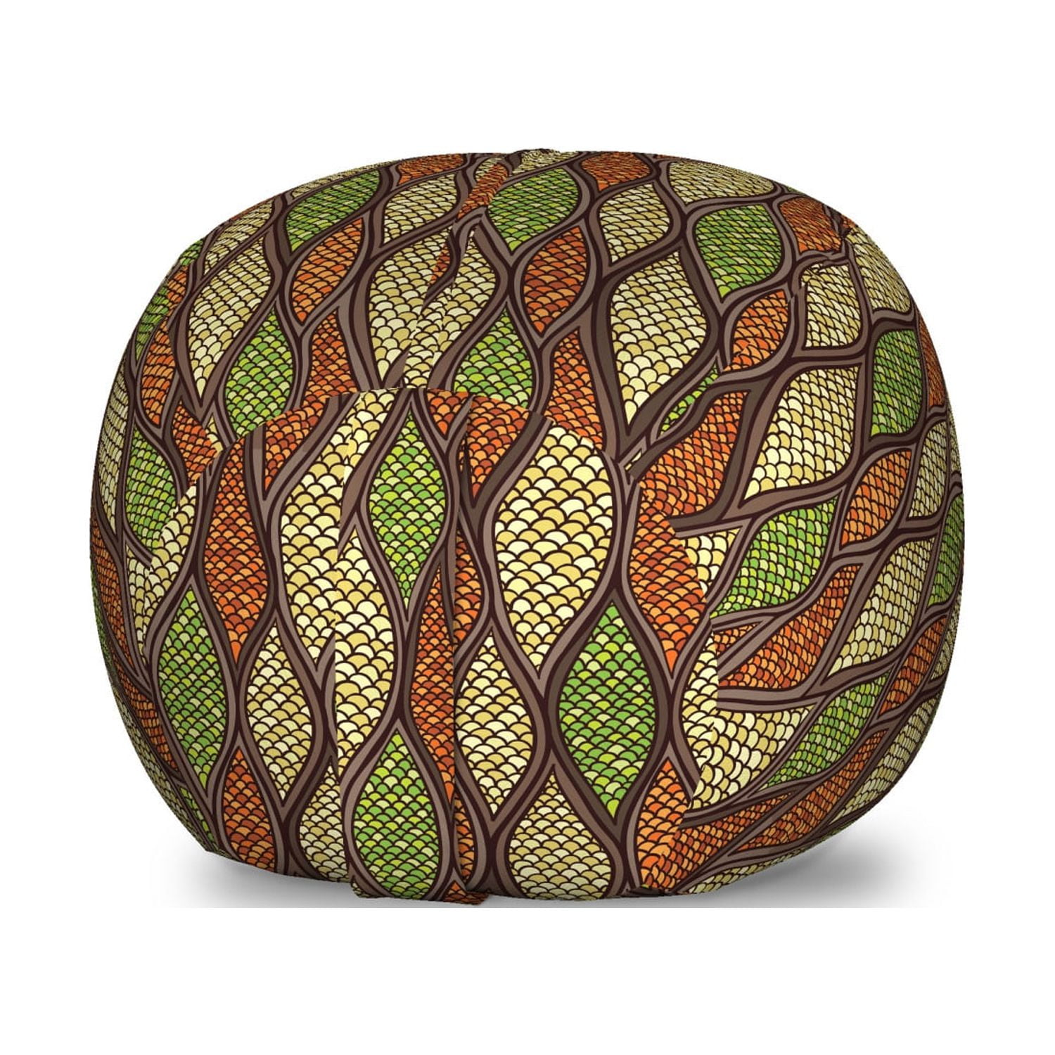 Abstract Storage Toy Bag Chair, Continuous Art of Fish Scale Design ...