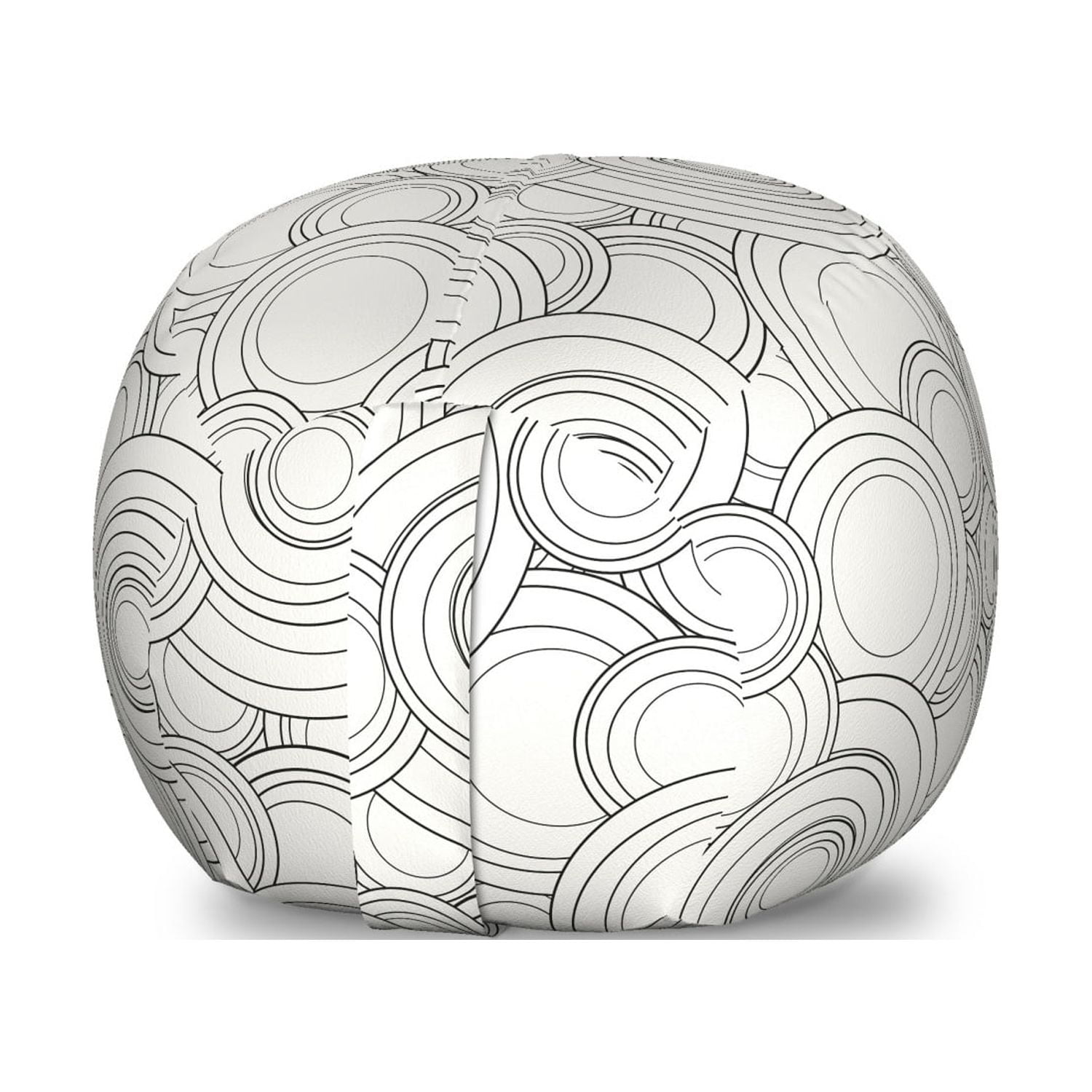 Abstract Storage Toy Bag Chair, Geometric Interlocking Circles Oval ...