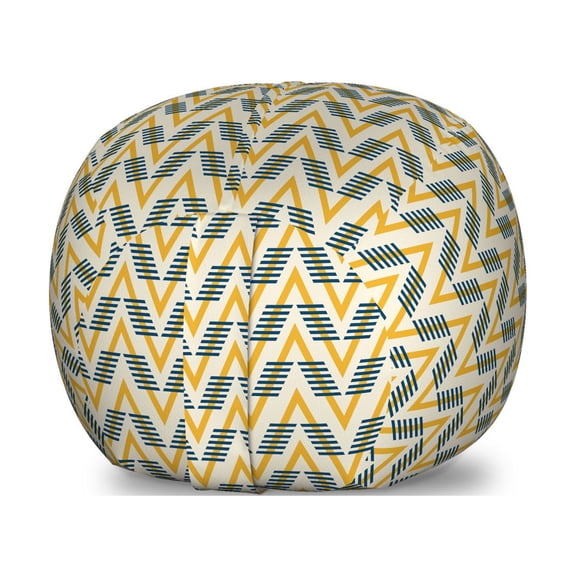 Abstract Storage Toy Bag Chair, Colorful Trapezoid Stripes Contemporary ...
