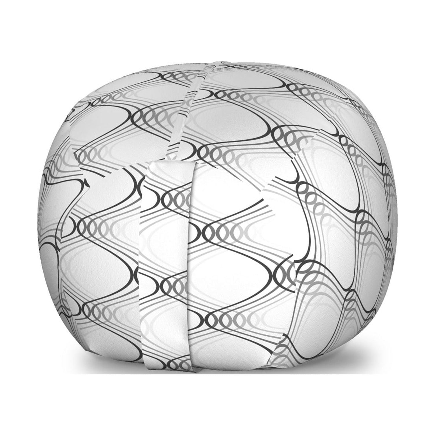 Abstract Storage Toy Bag Chair, Geometric Swirly Oval Shapes ...