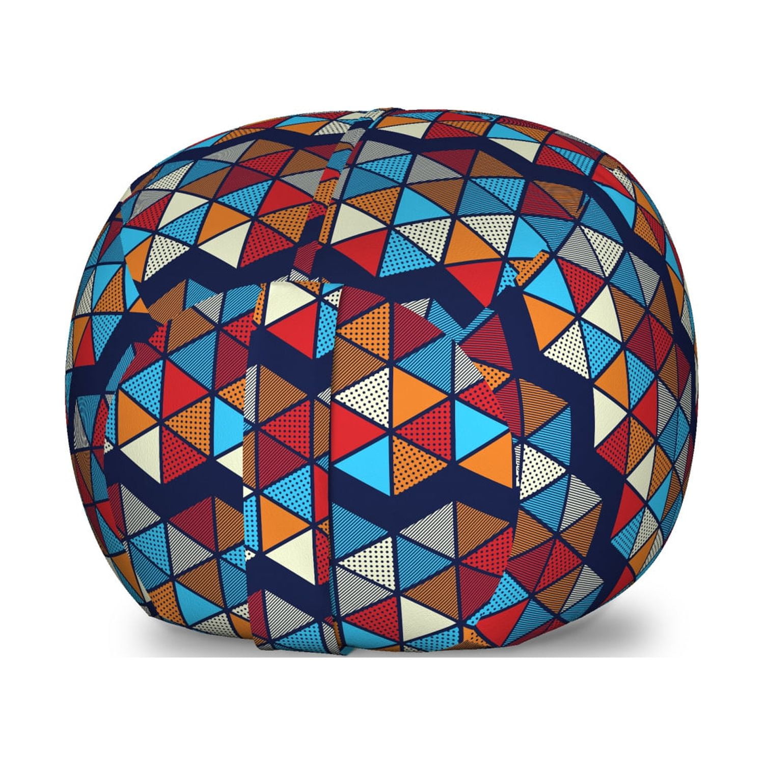 Abstract Storage Toy Bag Chair, Geometric Triangles Forming Diamond ...