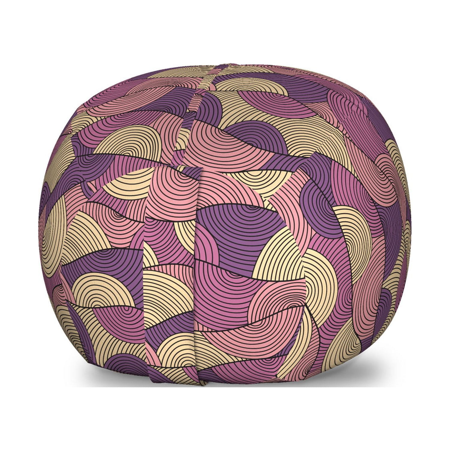 Abstract Storage Toy Bag Chair, Horizontal Wave Forms Ornamented with ...