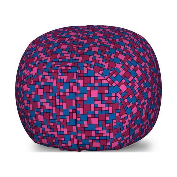 Abstract Storage Toy Bag Chair, Illustration of Funky Geometric Grid ...