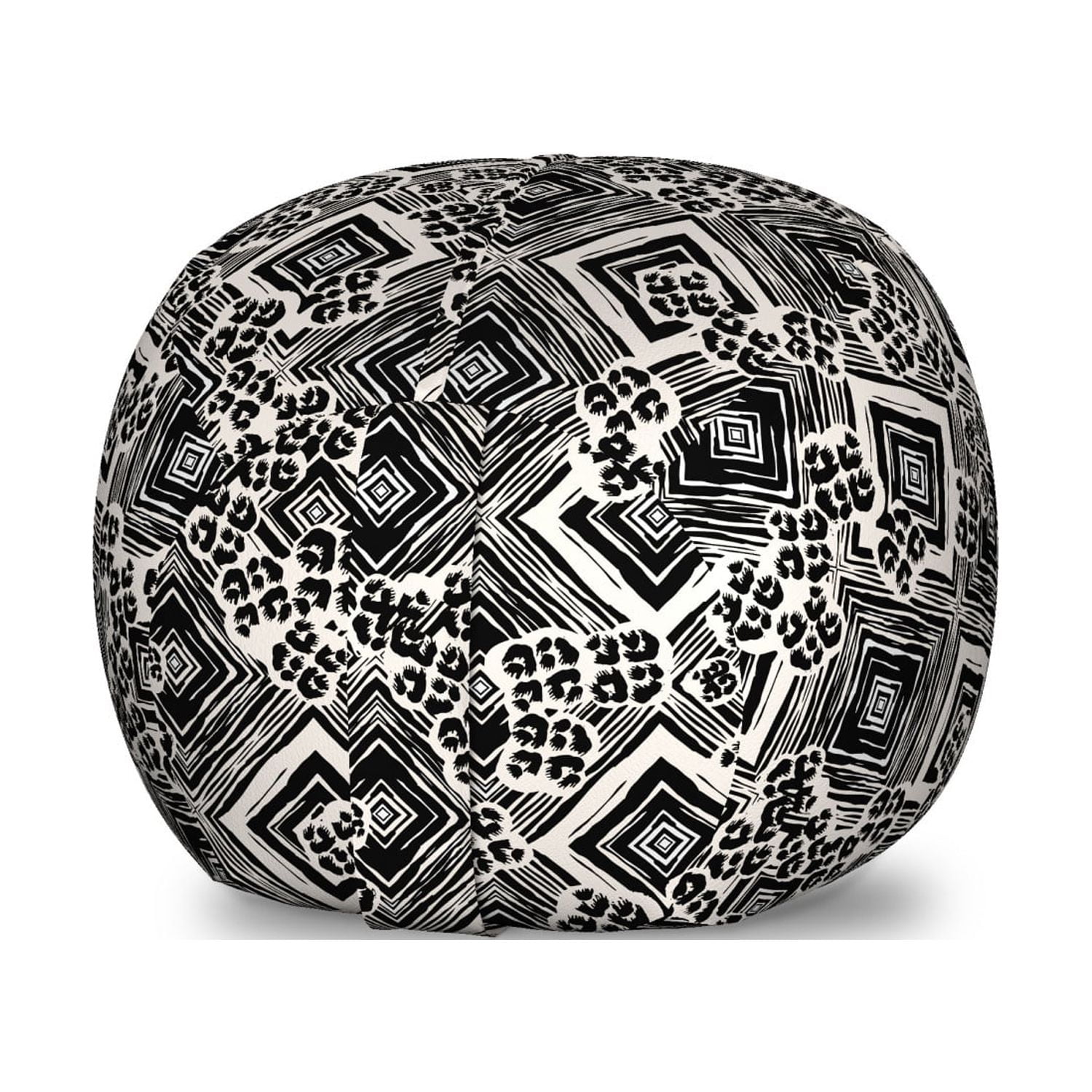 Abstract Storage Toy Bag Chair, Ink Brush Style Argyle Concentric ...