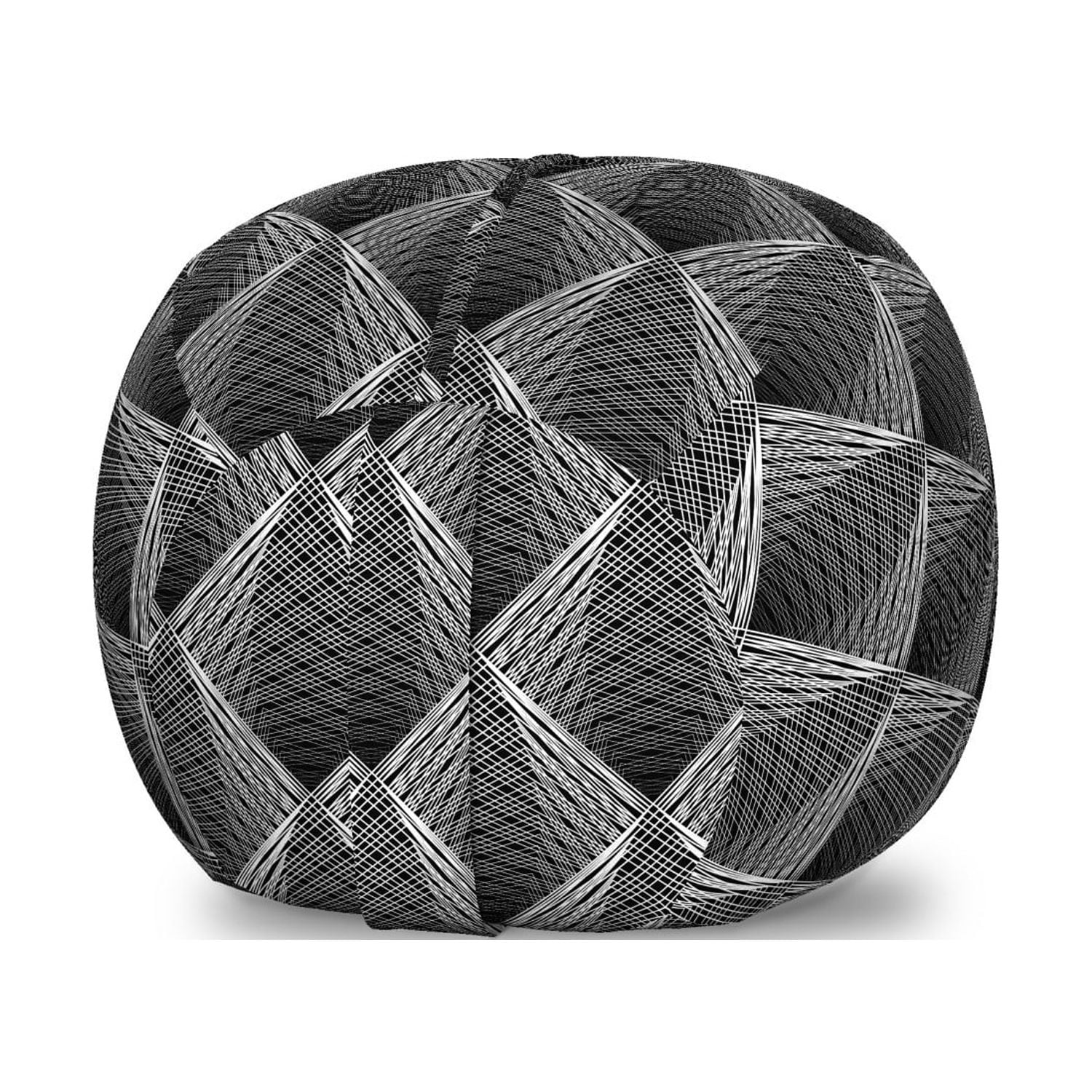 Abstract Storage Toy Bag Chair, Monochrome Style Grid Inspired Layout ...