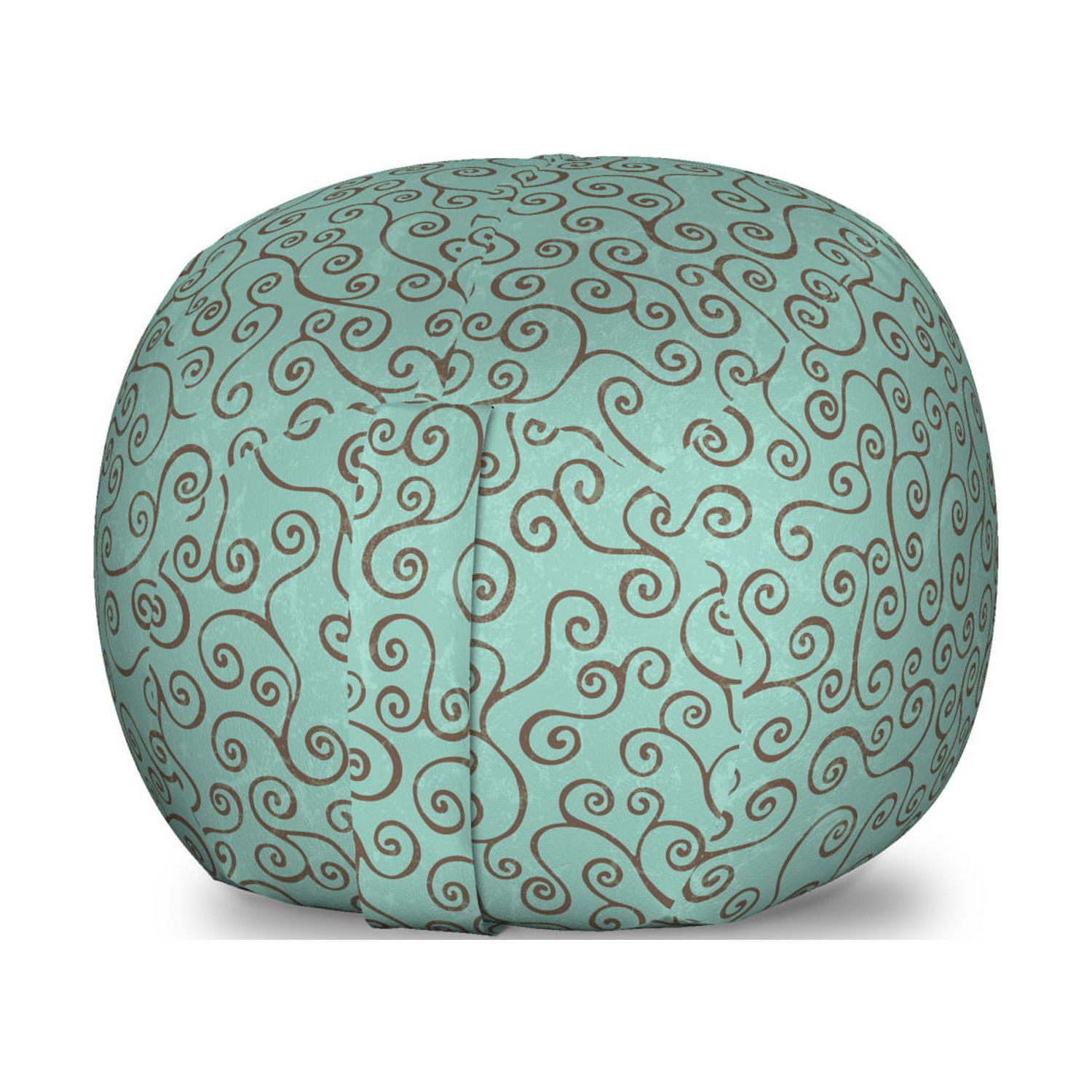 Abstract Storage Toy Bag Chair, Repetitive Hand Drawn Spiral Curvy ...