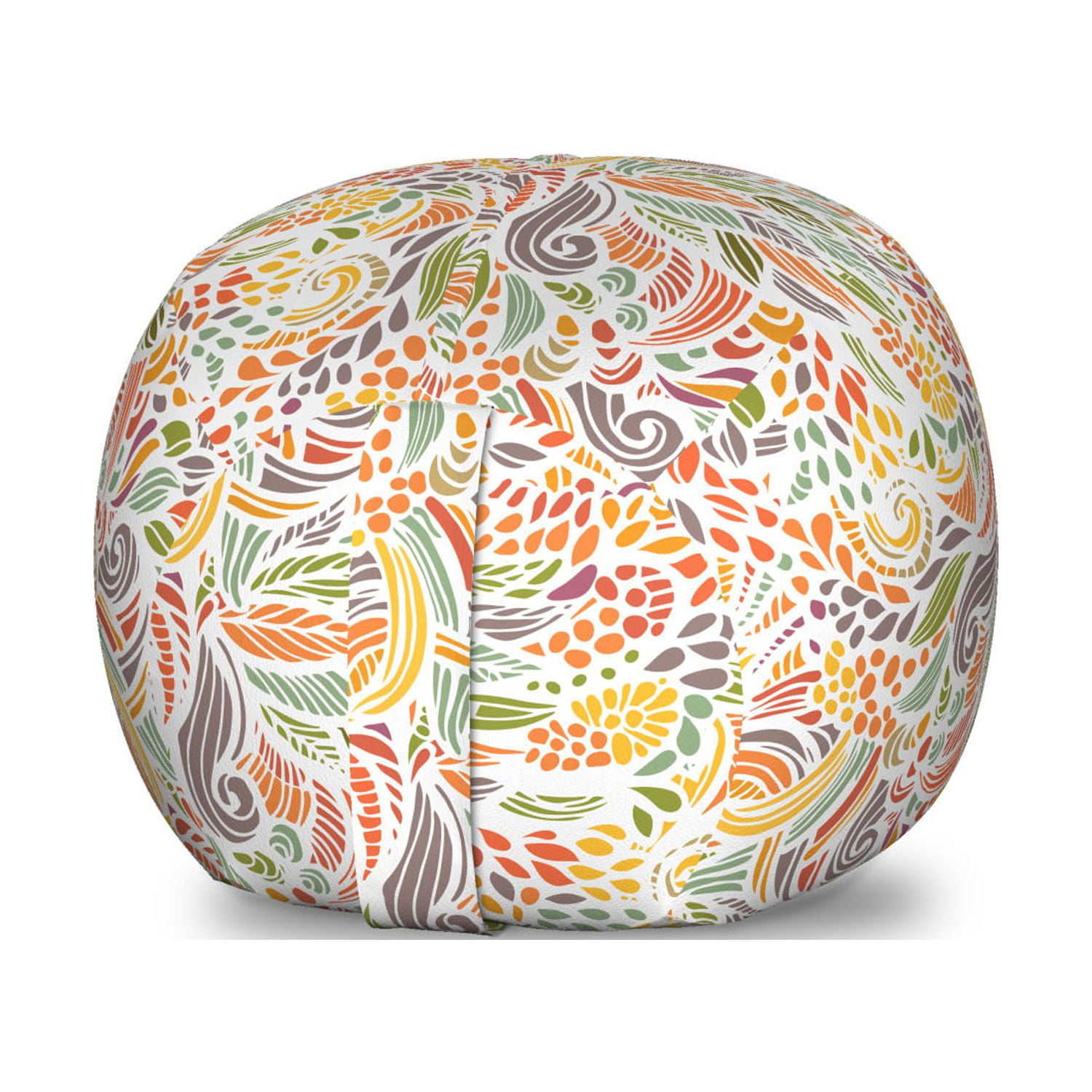 Abstract Storage Toy Bag Chair, Tangled Colorful Design with Abstract ...