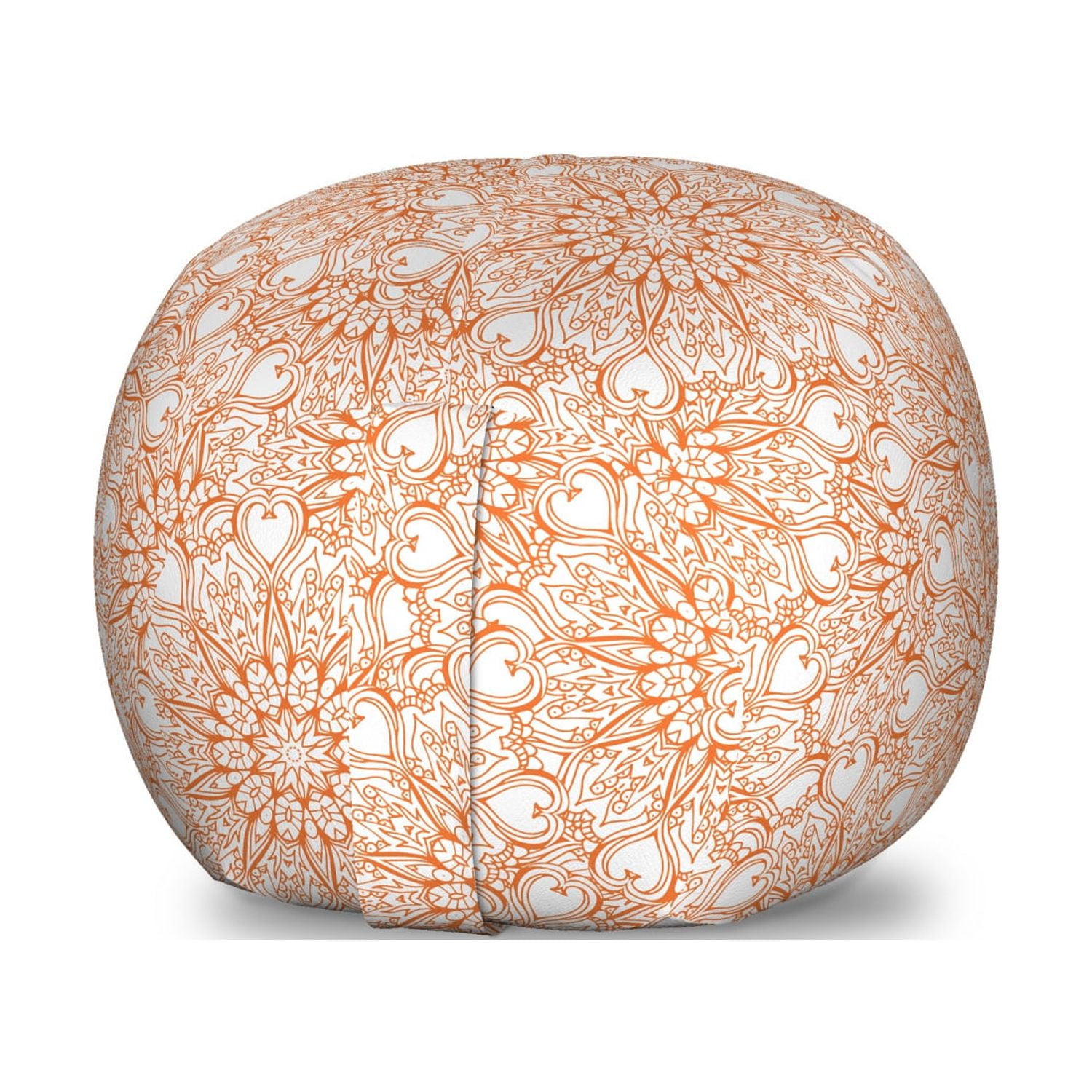 Abstract Storage Toy Bag Chair, Tangled Monochrome Art of Hearts ...