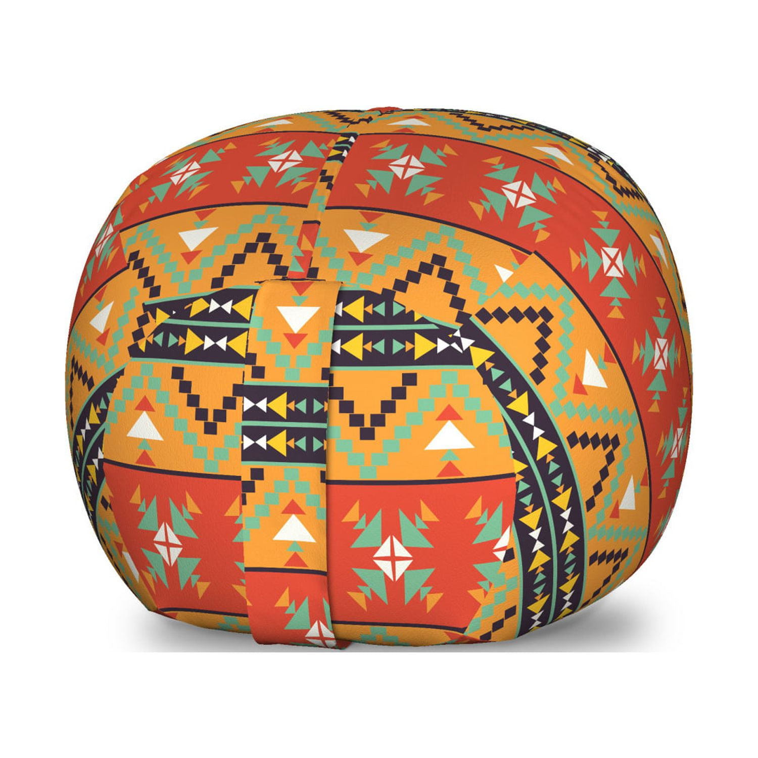 Abstract Storage Toy Bag Chair, Tribal Pattern Aztec Motifs with ...