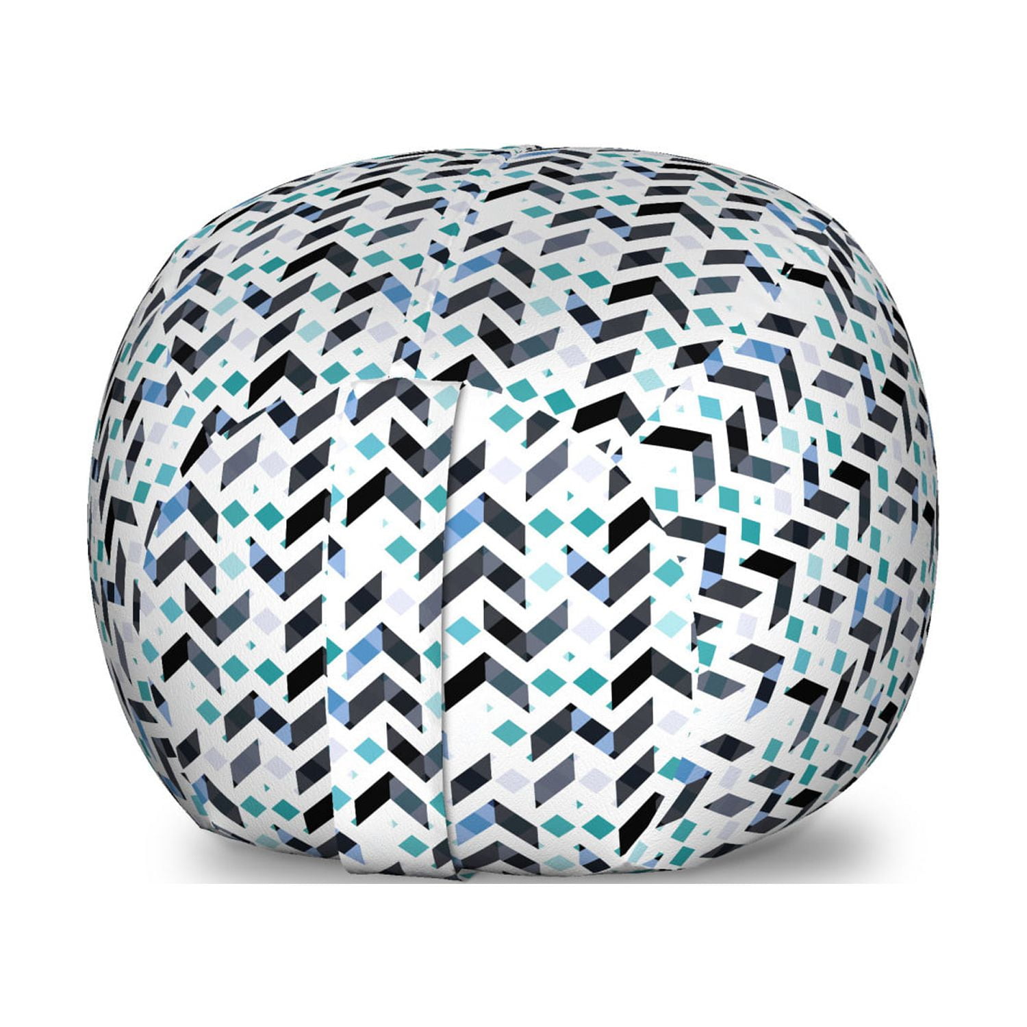 Abstract Storage Toy Bag Chair, Trippy Zig Zag Chevron Herringbone ...