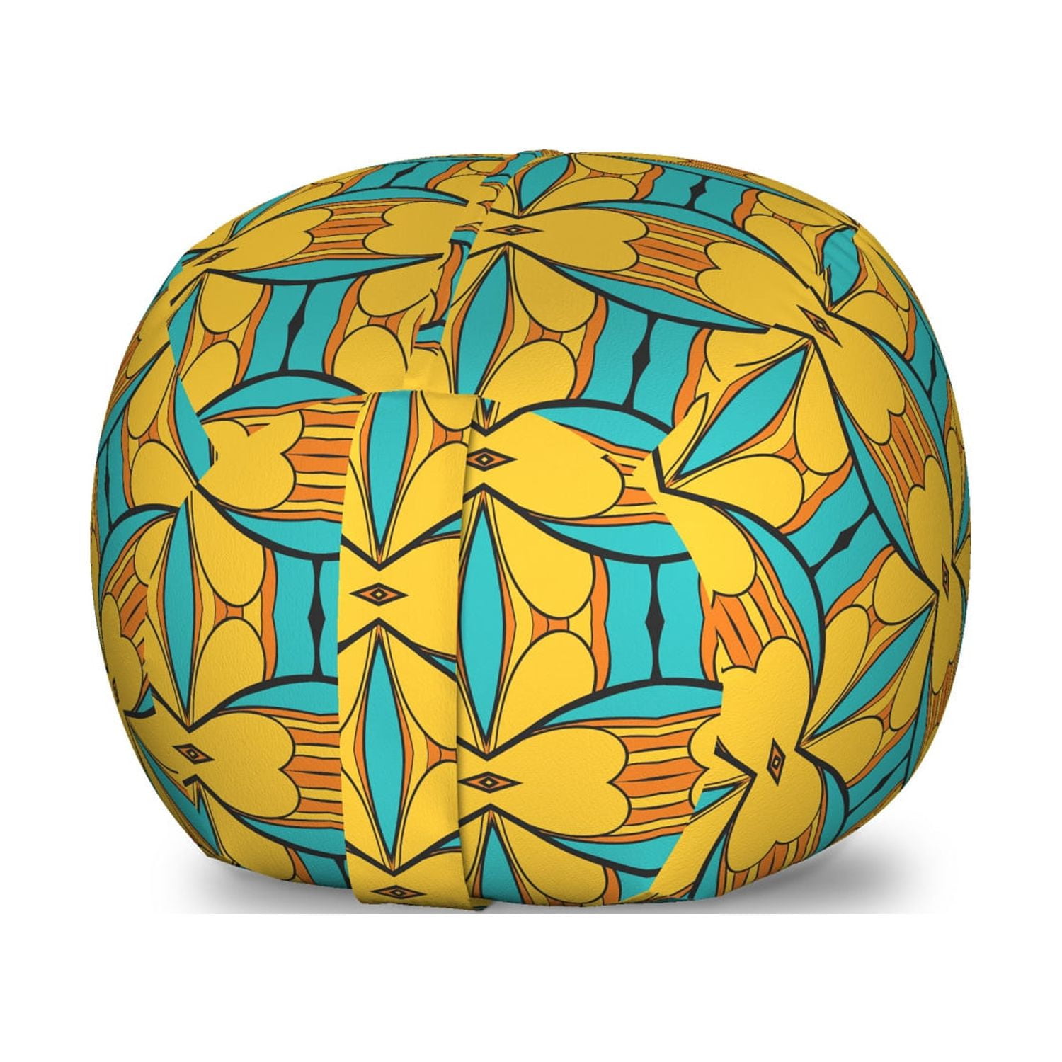 Abstract Storage Toy Bag Chair, Vintage Inspired Art with Motif ...