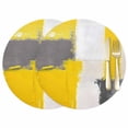 Abstract Street Art Leather Placemats Set of 2, 12 Inch, Gary Yellow ...