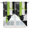 Abstract Street Art Swag Curtain Valance for Window 2 Panels Green ...