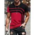 Abstract Streetwear Casual Red Black Graphic Casual Color Block Men ...