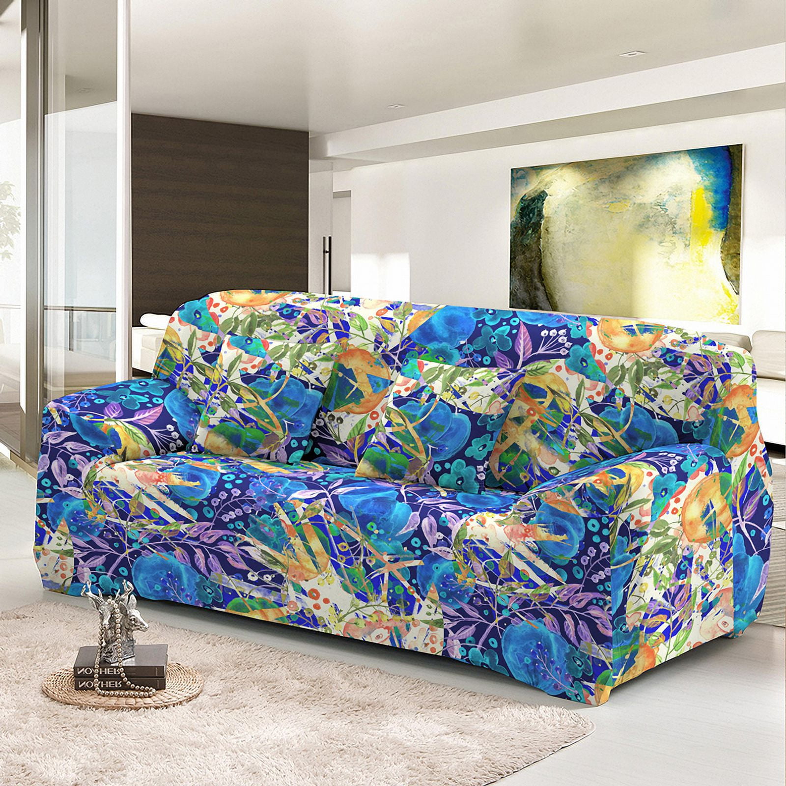 Abstract Stretch Sofa Covers For Living Room Sectional Corner 1/2/3/4 ...
