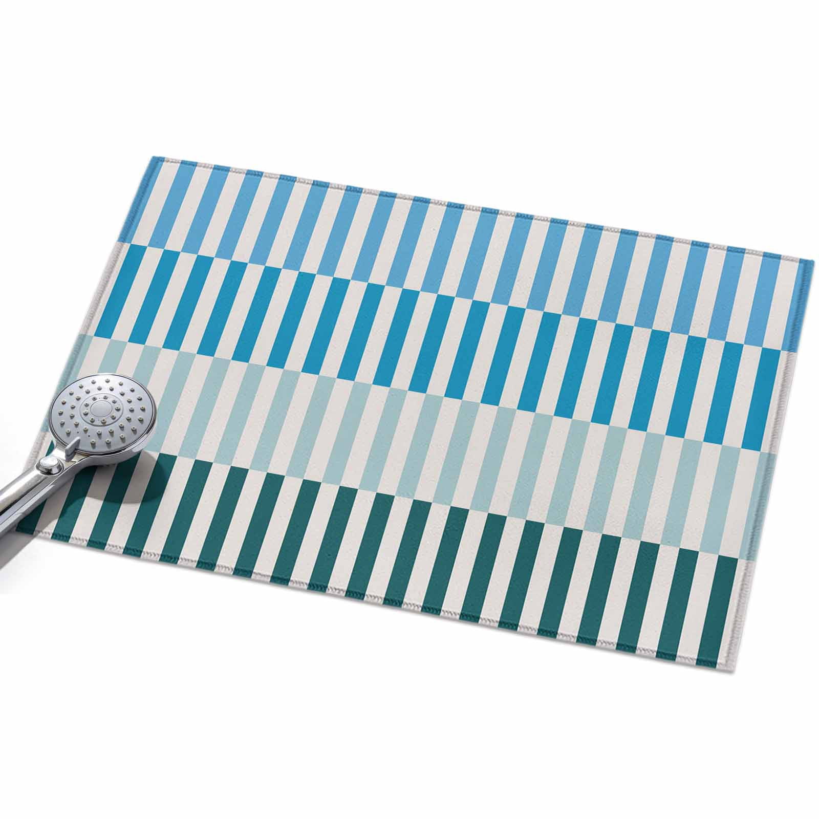 Abstract Stripe Area Rugs 2x3ft Classic Blue Gradient Lines Art Floor ...