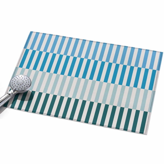 Abstract Stripe Area Rugs 2x3ft Classic Blue Gradient Lines Art Floor ...