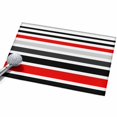 Abstract Stripe Area Rugs 2x3ft Classic Red Black Lines Art Floor Rug ...