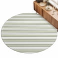 Abstract Stripe Area Rugs 3' (Round) Classic Sage Green Point Lines ...