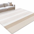Abstract Stripe Area Rugs 5x7ft Classic Brown Lines Art Floor Rug Non ...