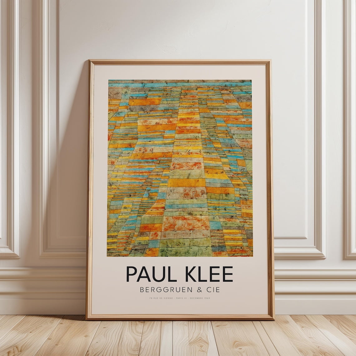 Abstract Stripe Poster, Bauhaus Textured Wall Art, Colorful Modern ...