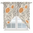 Abstract Stripe Swag Curtain Valance for Window 2 Panels Beige Orange ...