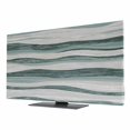 Abstract Stripe TV Dust Cover 50 Inch, Green Gary Watercolor Wave ...