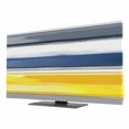 Abstract Stripe TV Dust Cover 75 Inch, Blue Yellow Grey Gradient ...