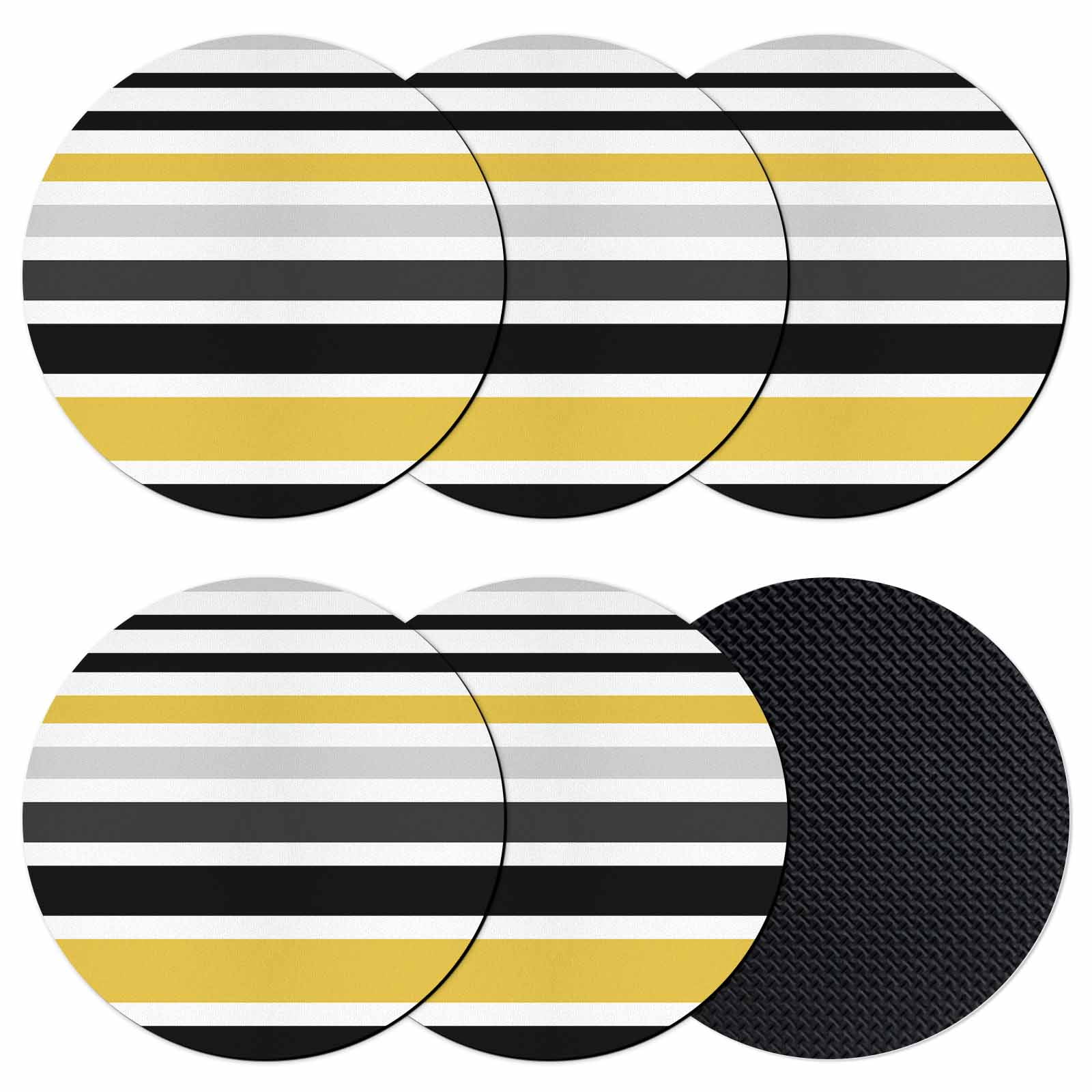 Abstract Striped Coasters for Drinks,Absorbent Non Slip Rubber Drink ...