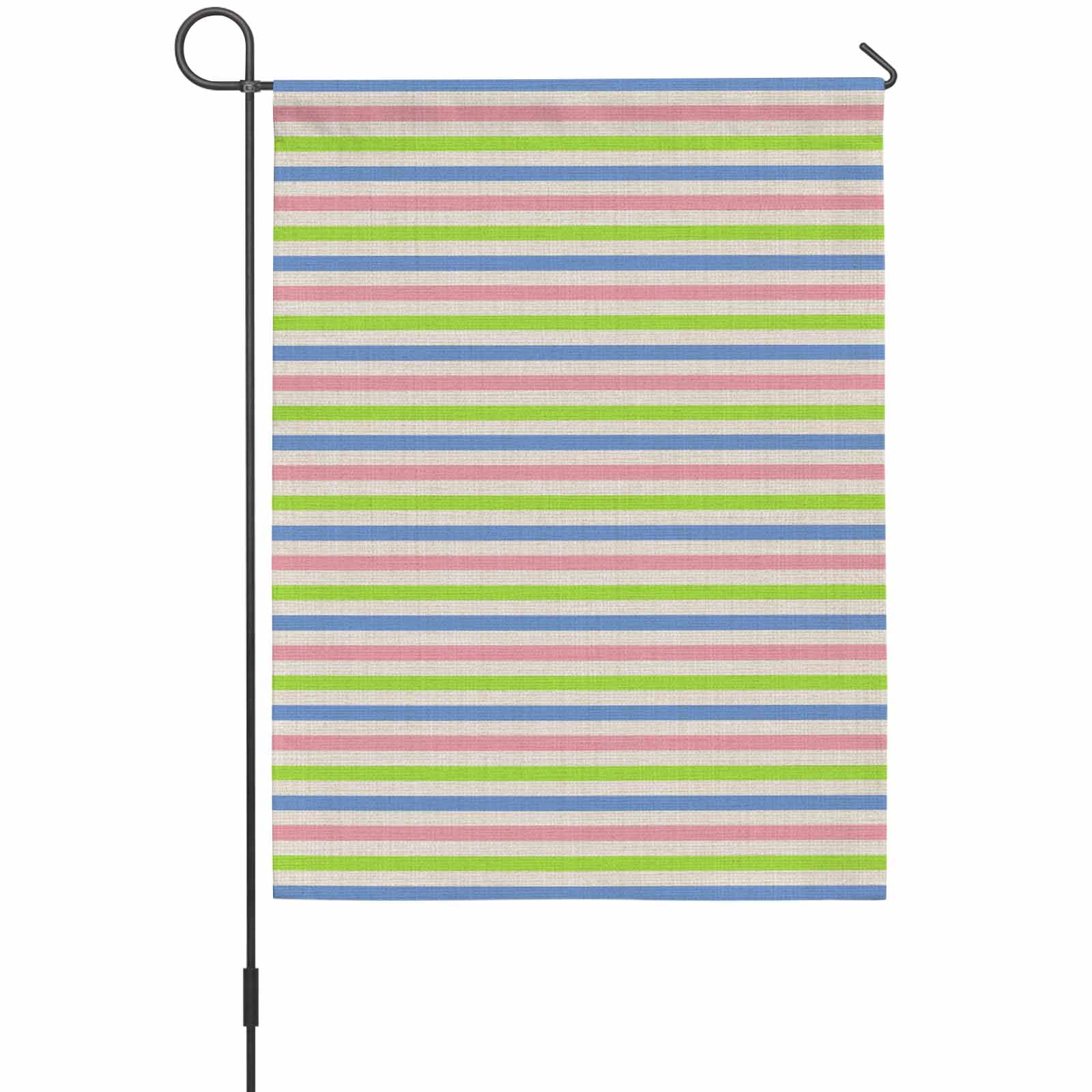 Abstract Striped House Flag 28 x 40 Inches, White Blue Green Pink ...
